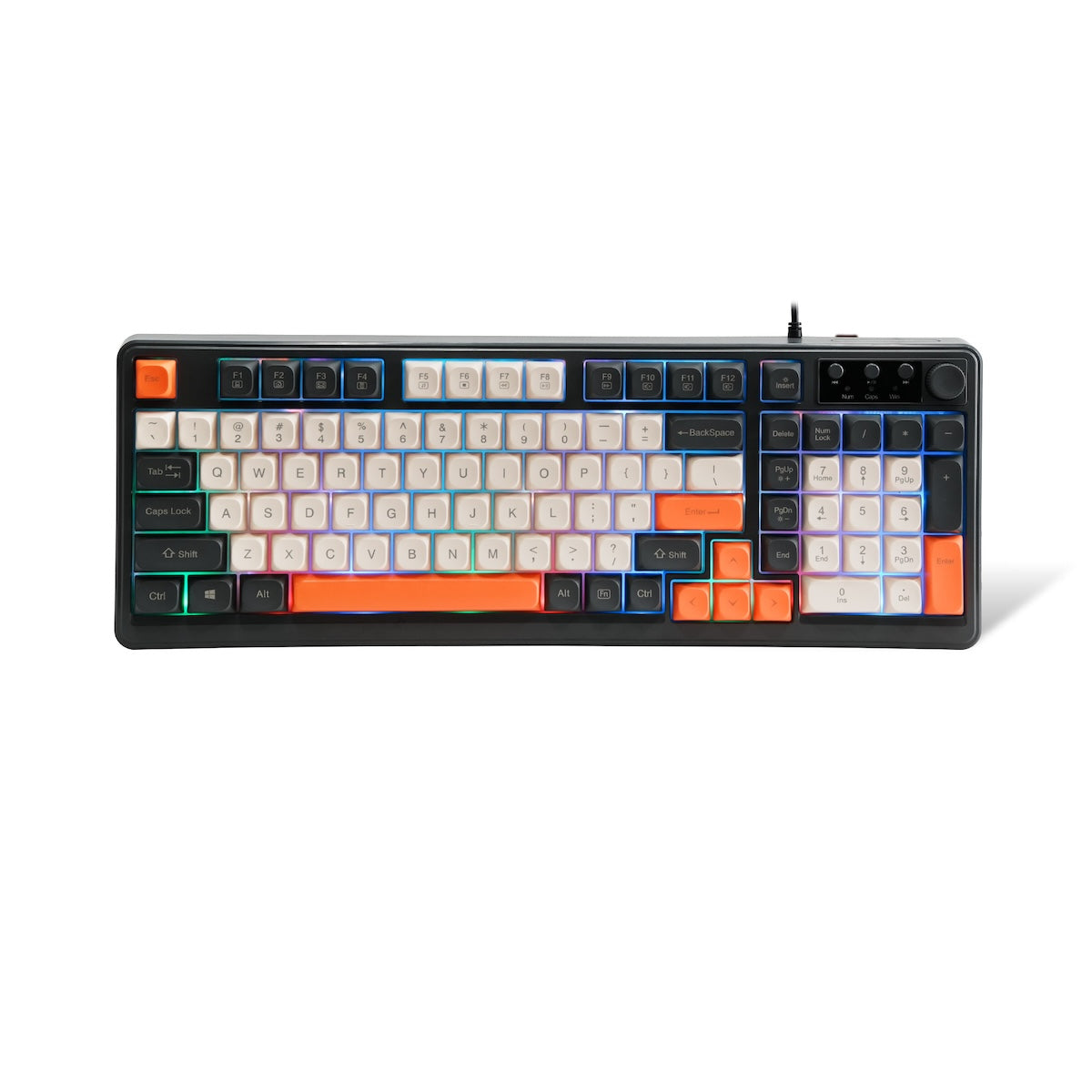K98M V2 Upgraded 98-Key Wired Gaming Membrane Keyboard – Rexus