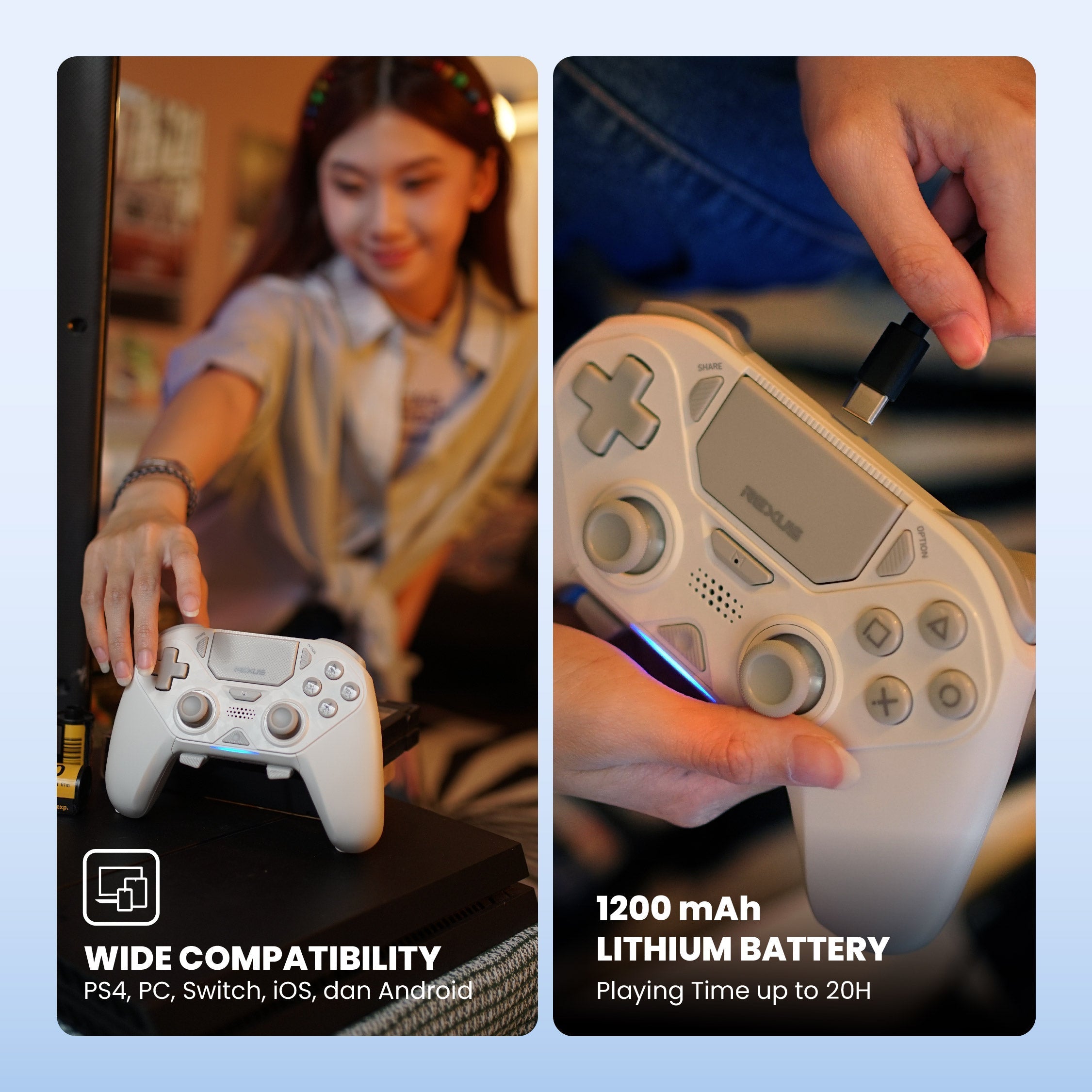 Review Gamepad Wireless Rexus dengan Layout PS