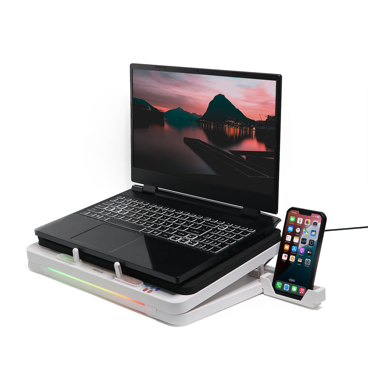 Rexus B400 Frost Cooling Pad Breeze RGB - Pendingin Laptop 2400RPM Typ