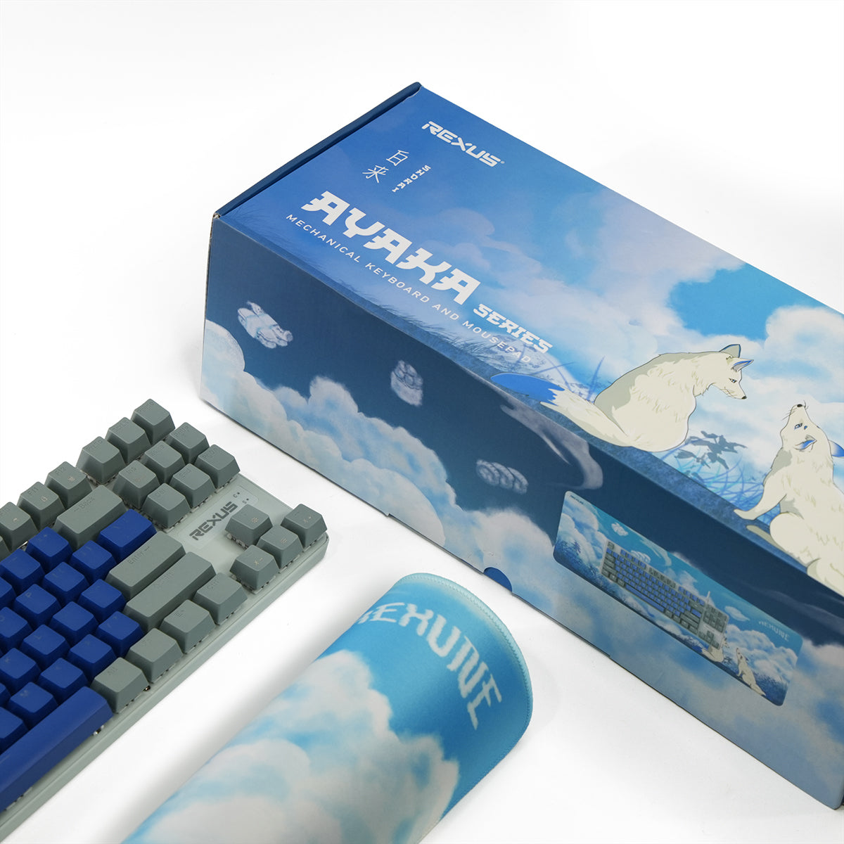Rexus New Ayaka Series - Bundling Keyboard Gaming TKL & Mousepad