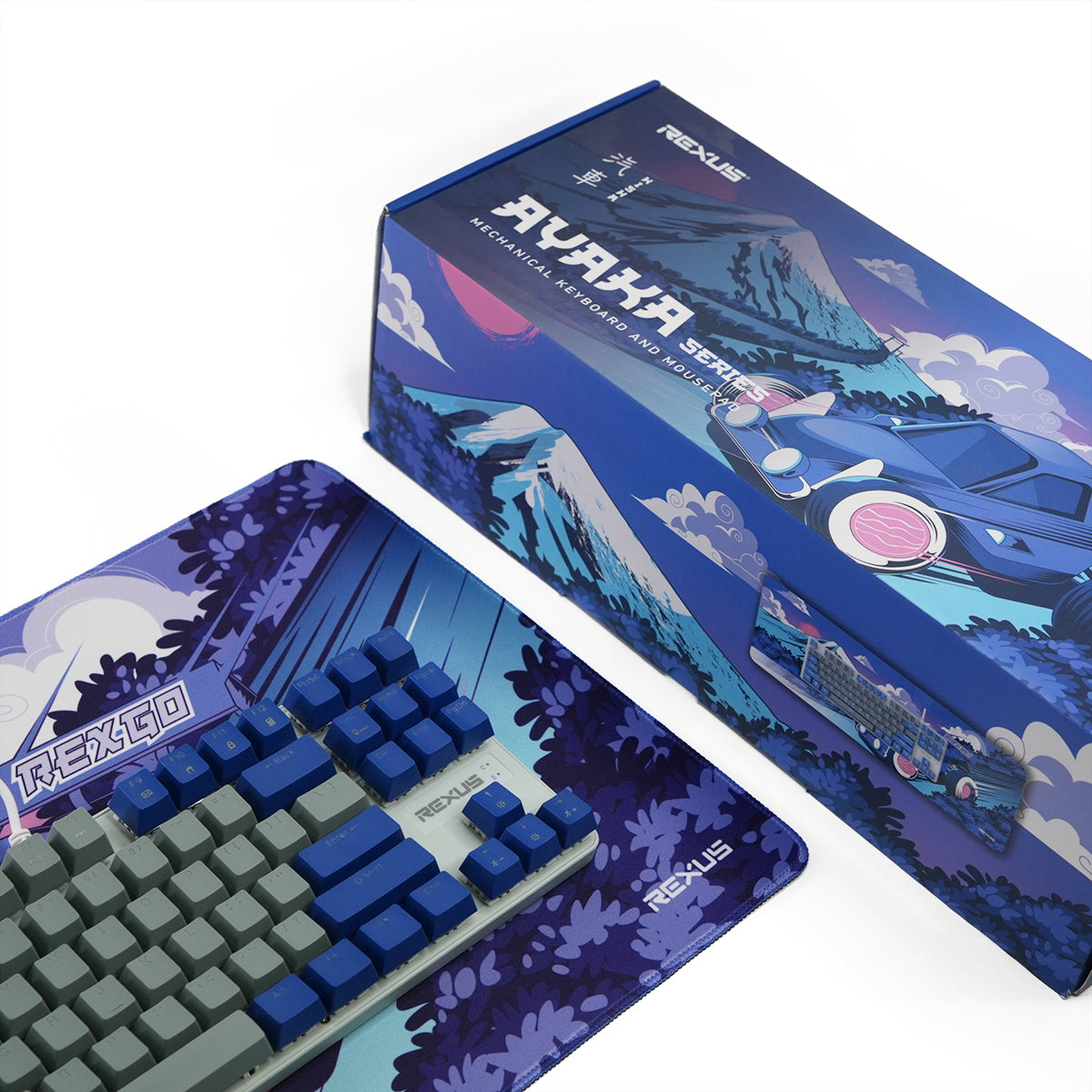 Rexus New Ayaka Series - Bundling Keyboard Gaming TKL & Mousepad