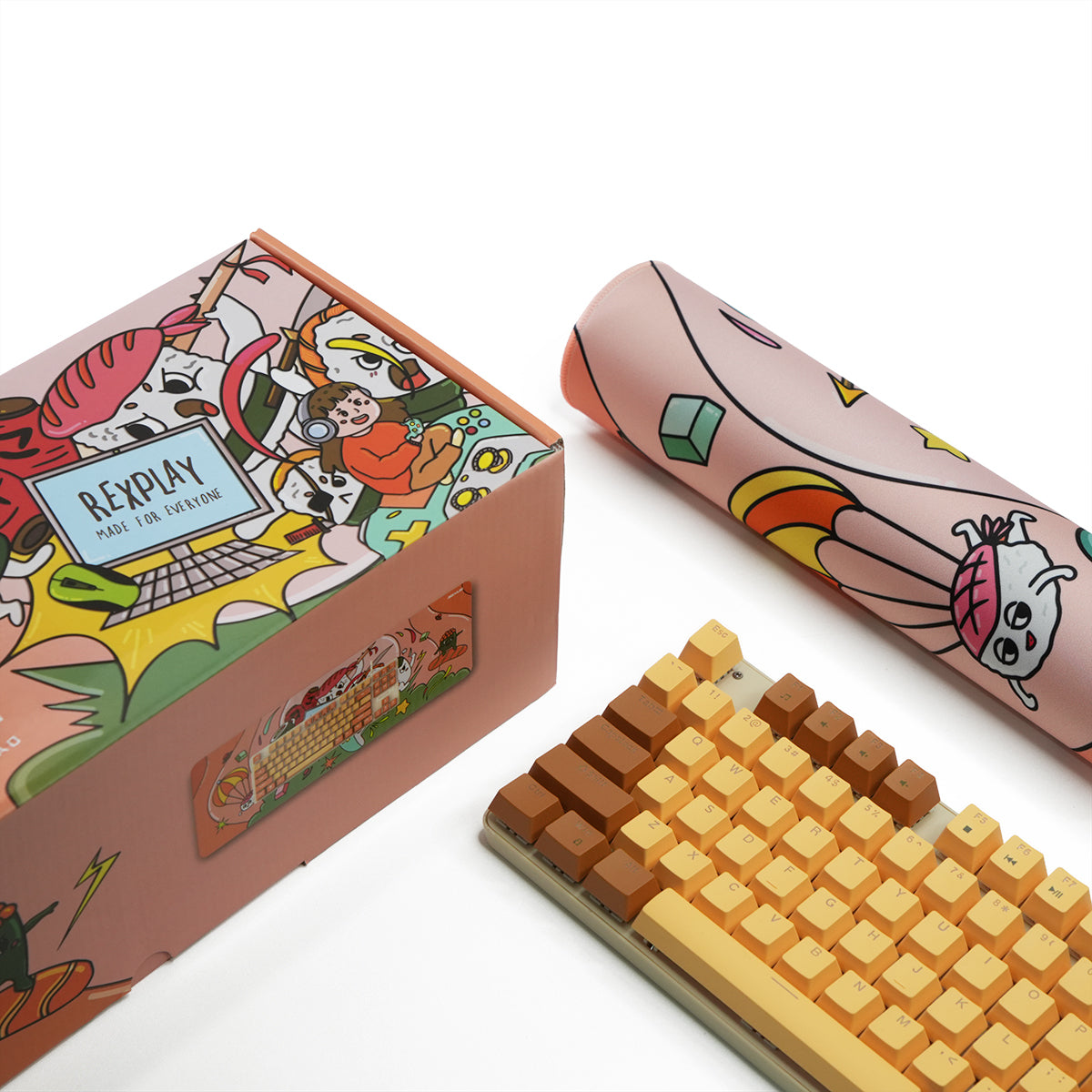 Rexus New Ayaka Series - Bundling Keyboard Gaming TKL & Mousepad