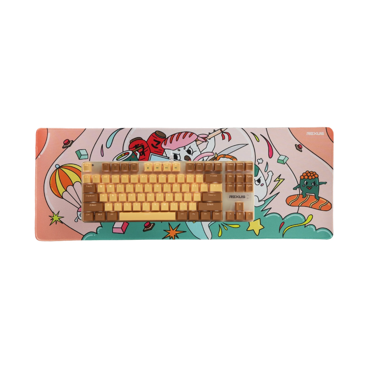 Rexus New Ayaka Series - Bundling Keyboard Gaming TKL & Mousepad