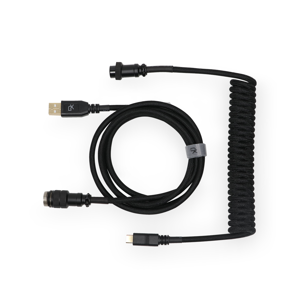 Rexus Coiled Kabel Daxa DX-CC1 USB Type C for Mechanical Keyboard