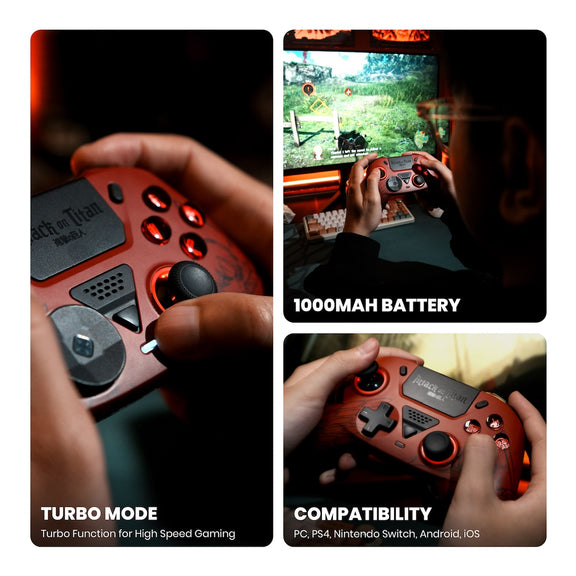 Rexus Gladius GX450 Gamepad Bluetooth Wireless Attack on Titan - Suppo