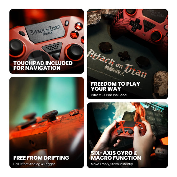 Rexus Gladius GX450 Gamepad Bluetooth Wireless Attack on Titan - Suppo