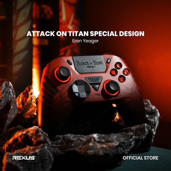 Rexus Gladius GX450 Gamepad Bluetooth Wireless Attack on Titan - Suppo