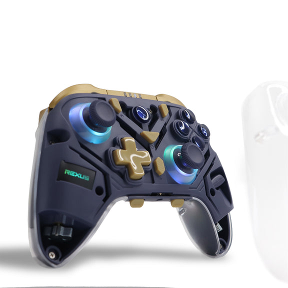 (FREE TWS FX3 Orange) Rexus Multiplatform Gamepad Wireless Bluetooth G