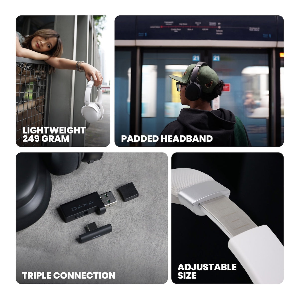 Rexus Daxa Gaea TS2 Headset Gaming Wireless - Triple Connection & Deta