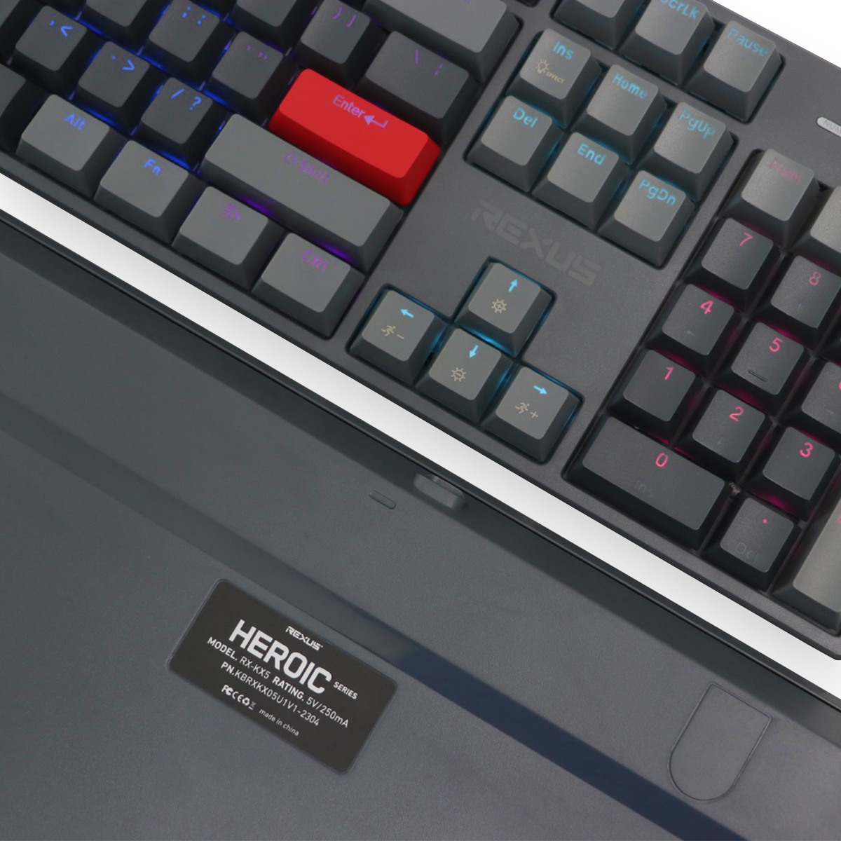 Rexus Heroic KX5 Keyboard Gaming Mechanical Full Size - Hotswap Switch