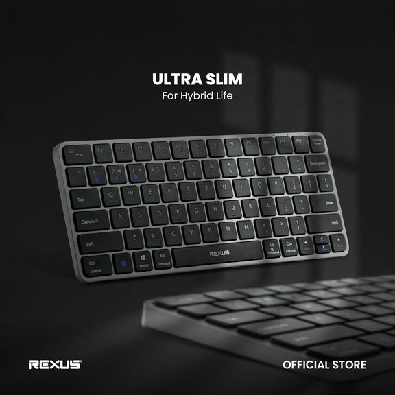 Rexus KL150 Keyboard Office Wireless Low-Profile - 75% Layout Ultra sl