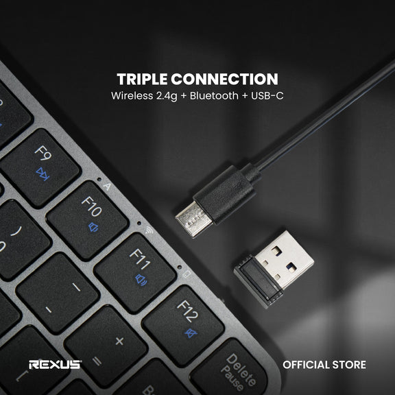 Rexus KL150 Keyboard Office Wireless Low-Profile - 75% Layout Ultra sl