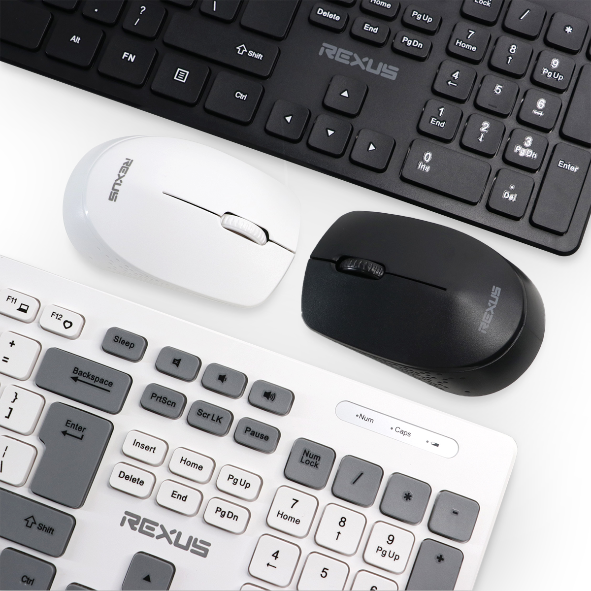 Rexus Keyboard Mouse Wireless KM8 Combo