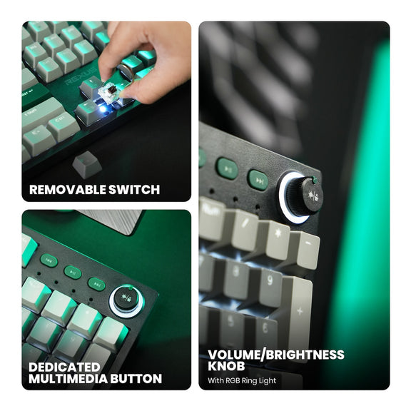 Rexus Heroic KX5 Keyboard Gaming Mechanical Full Size - Hotswap Switch