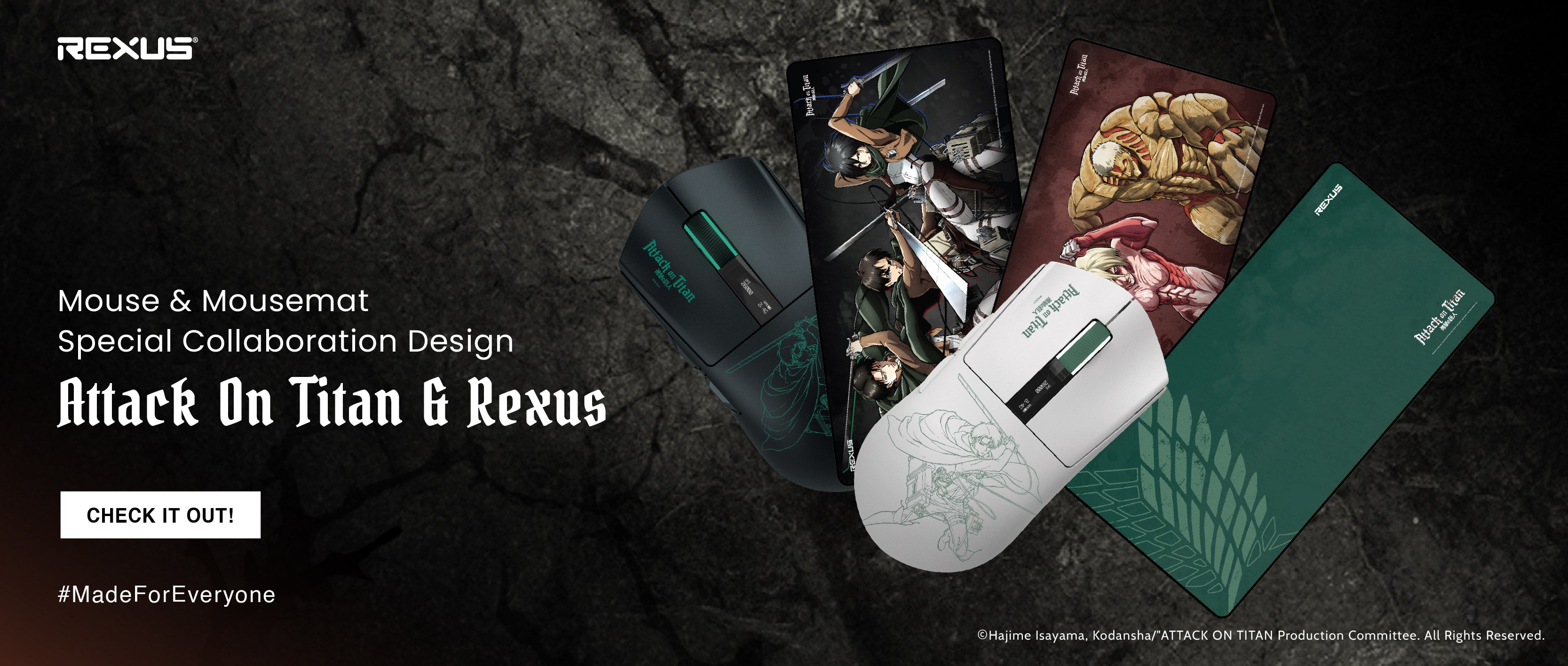 Rexus X Attack On Titan Exclusive Product