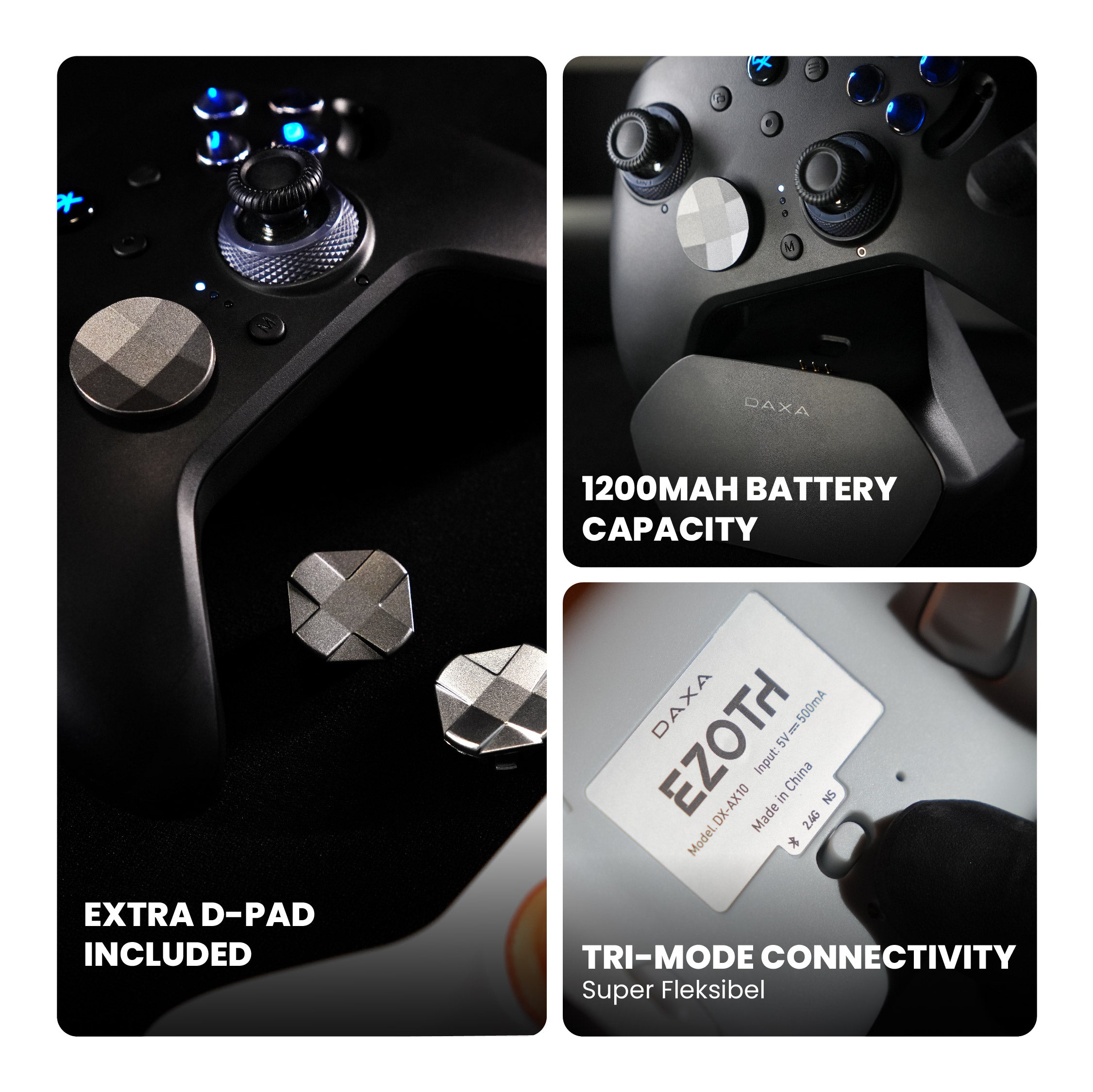 Rexus Daxa Ezoth AX10 Gamepad Wireless Gaming Controller - Adjustable