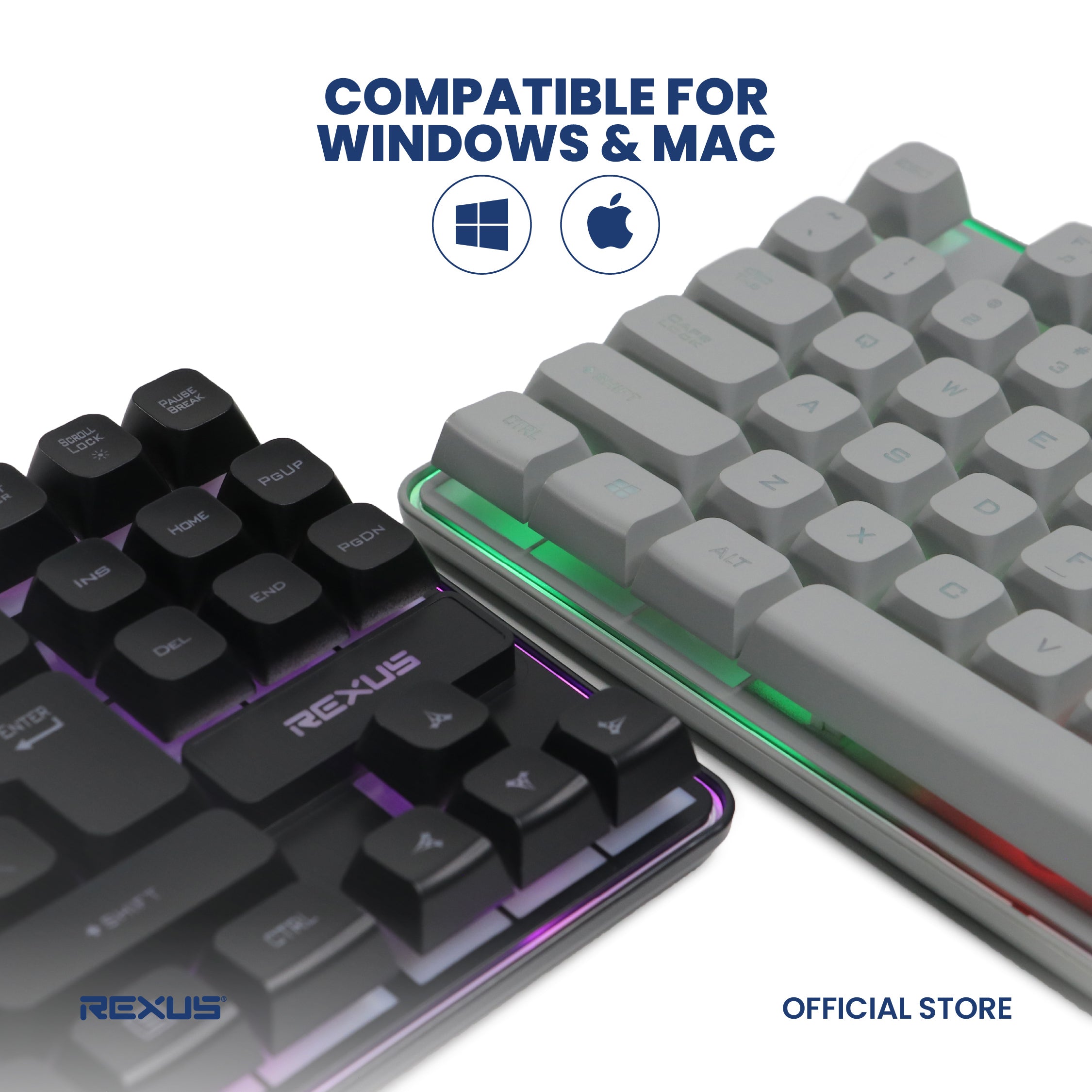 Rexus K9L Keyboard Gaming Membrane Battlefire - RGB Backlight Plug & P