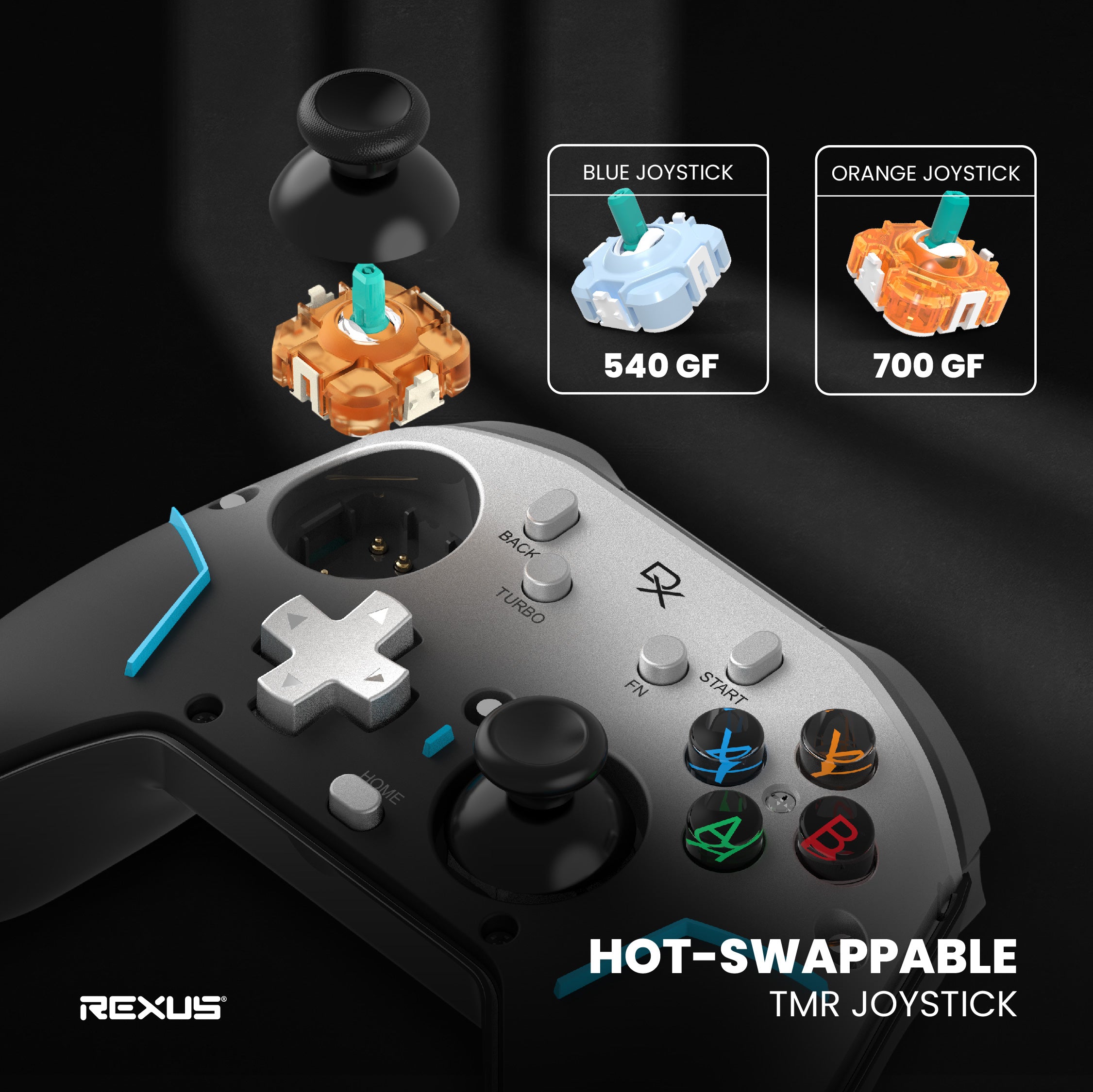 Rexus Daxa Dyron AX9 Gamepad Wireless Gaming Controller - Hot-Swappabl