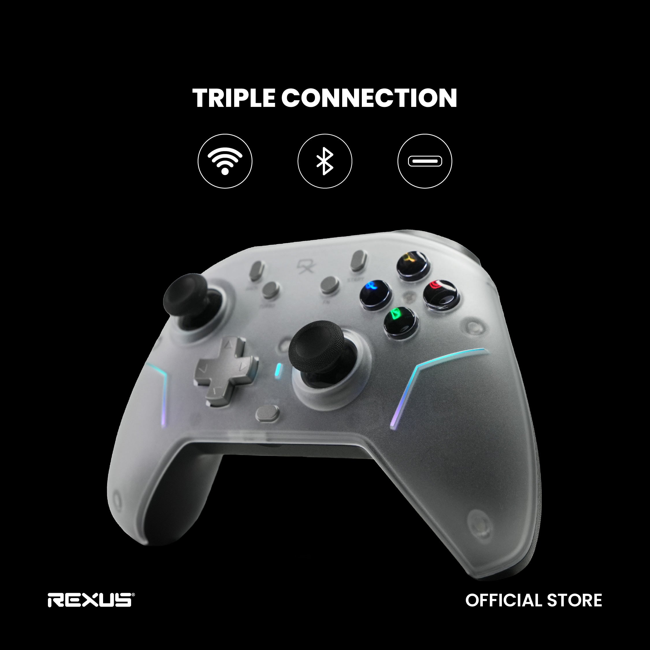 Rexus Daxa Dyron AX9 Gamepad Wireless Gaming Controller - Hot-Swappabl