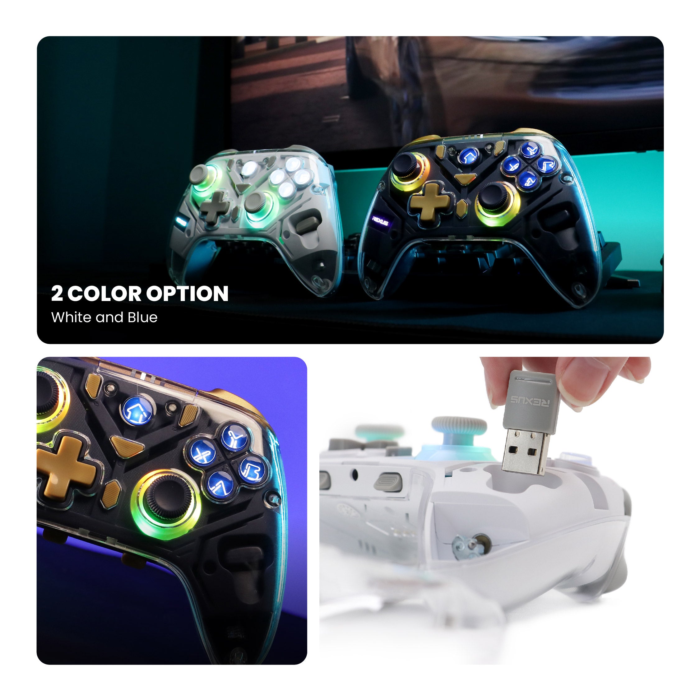 Rexus Multiplatform Gamepad Wireless Bluetooth Gladius GX500