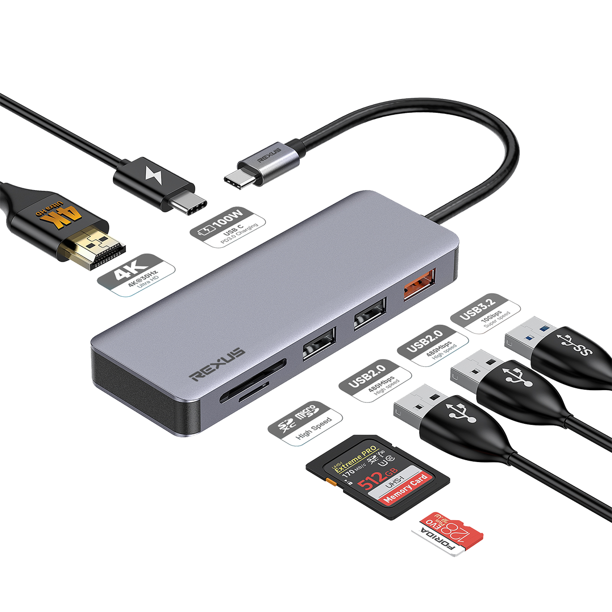 Rexus Converter USB RXT-701 7in1