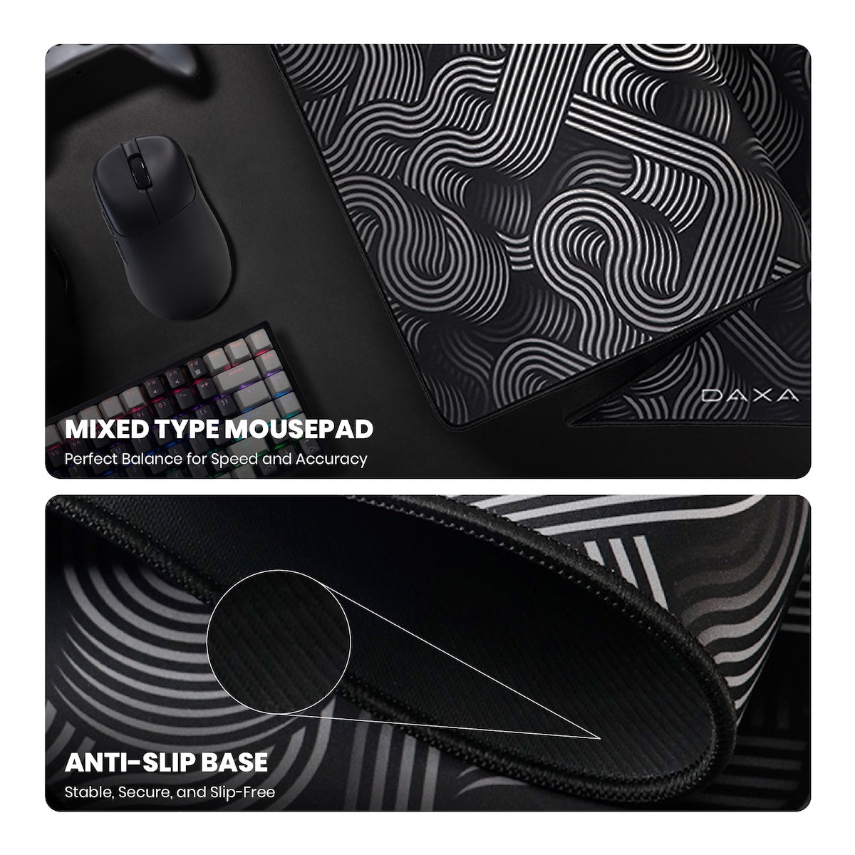 Rexus Mousepad Gaming Daxa Retro Mousemat Extended Cloth XL
