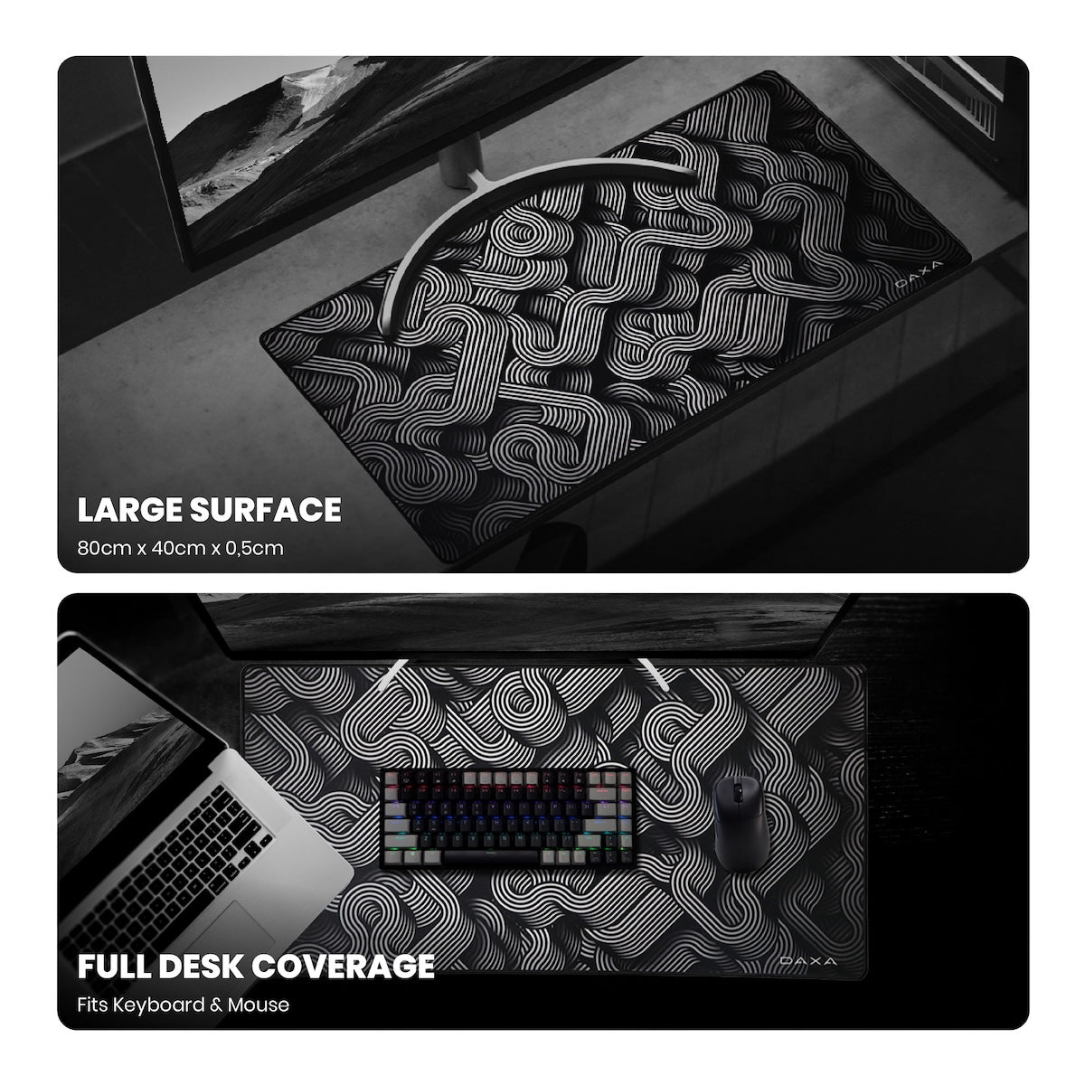 Rexus Mousepad Gaming Daxa Retro Mousemat Extended Cloth XL